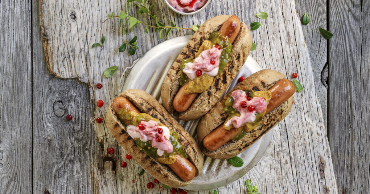 Grillpølser med gaustatopping