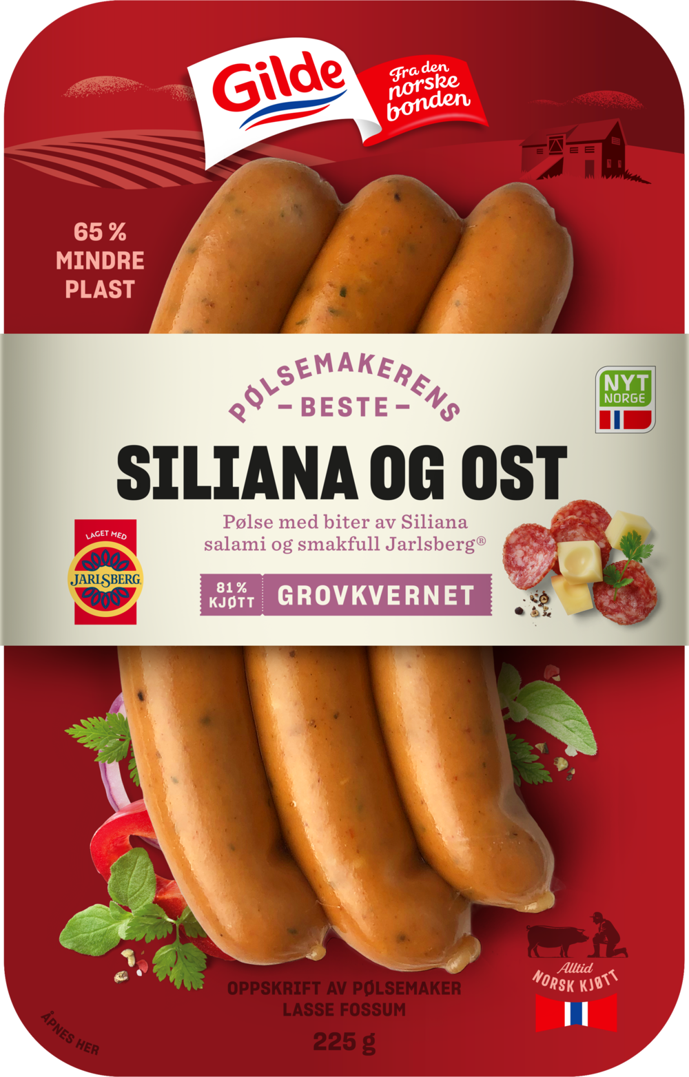 Siliana og Ostepølse 225g Enh | Gilde