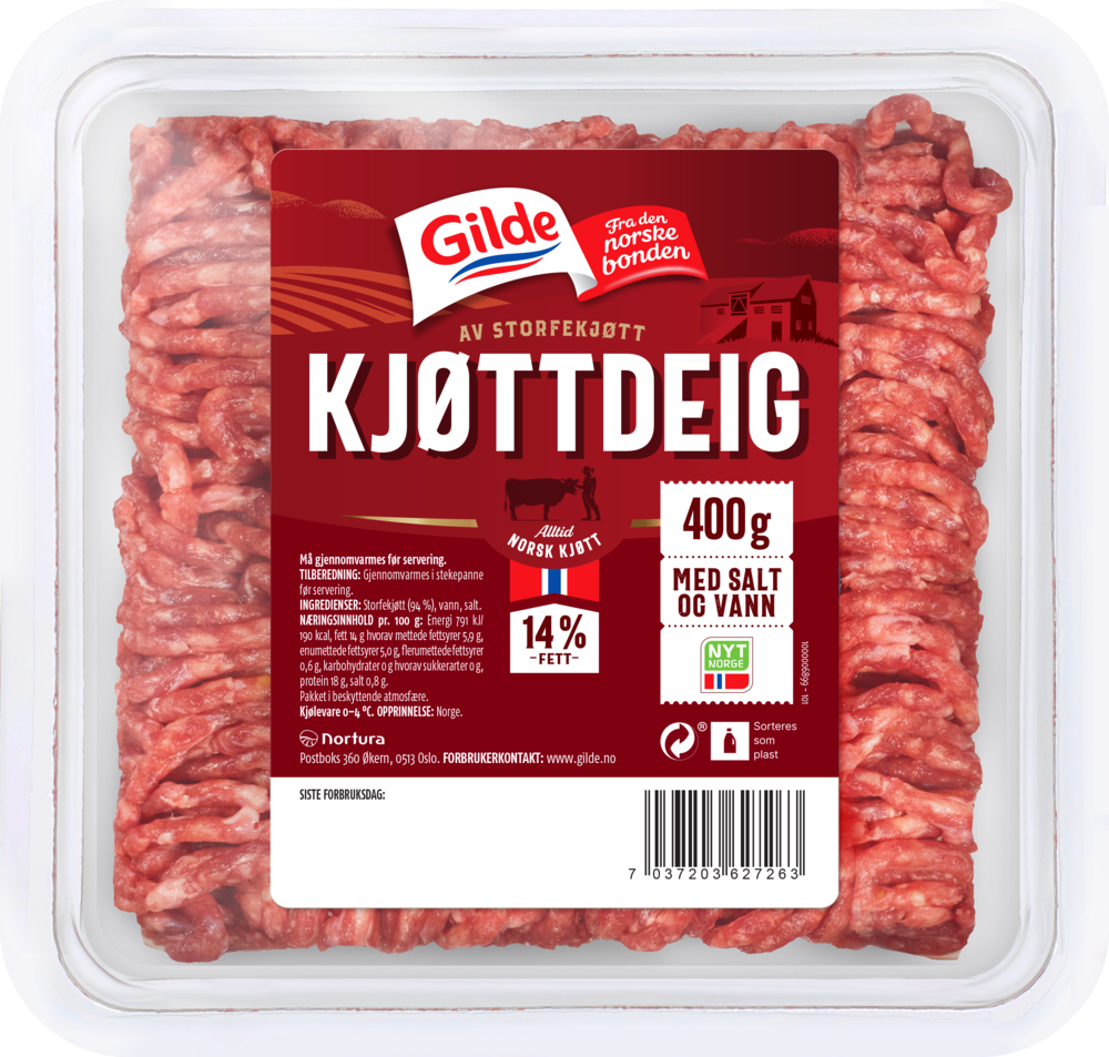 Kjøttdeig Sf 14% 400g Enh | Gilde
